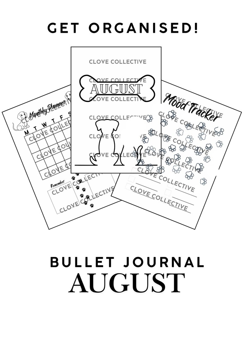 August Bullet Journal Print Out Design - Etsy