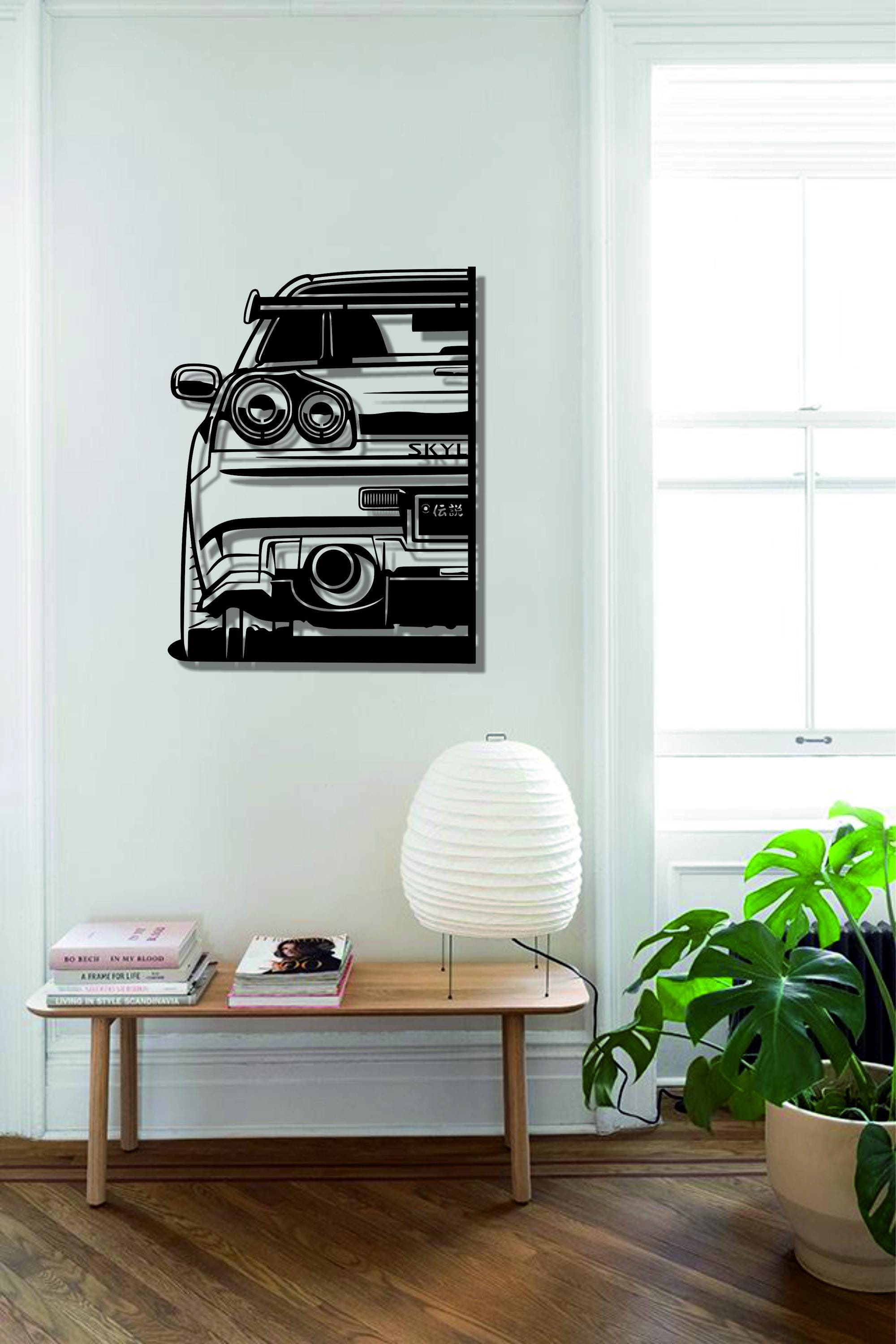 Skyline Metal Car Wall Art | Metal Wall Art | Metal Car Wall Decor L ...