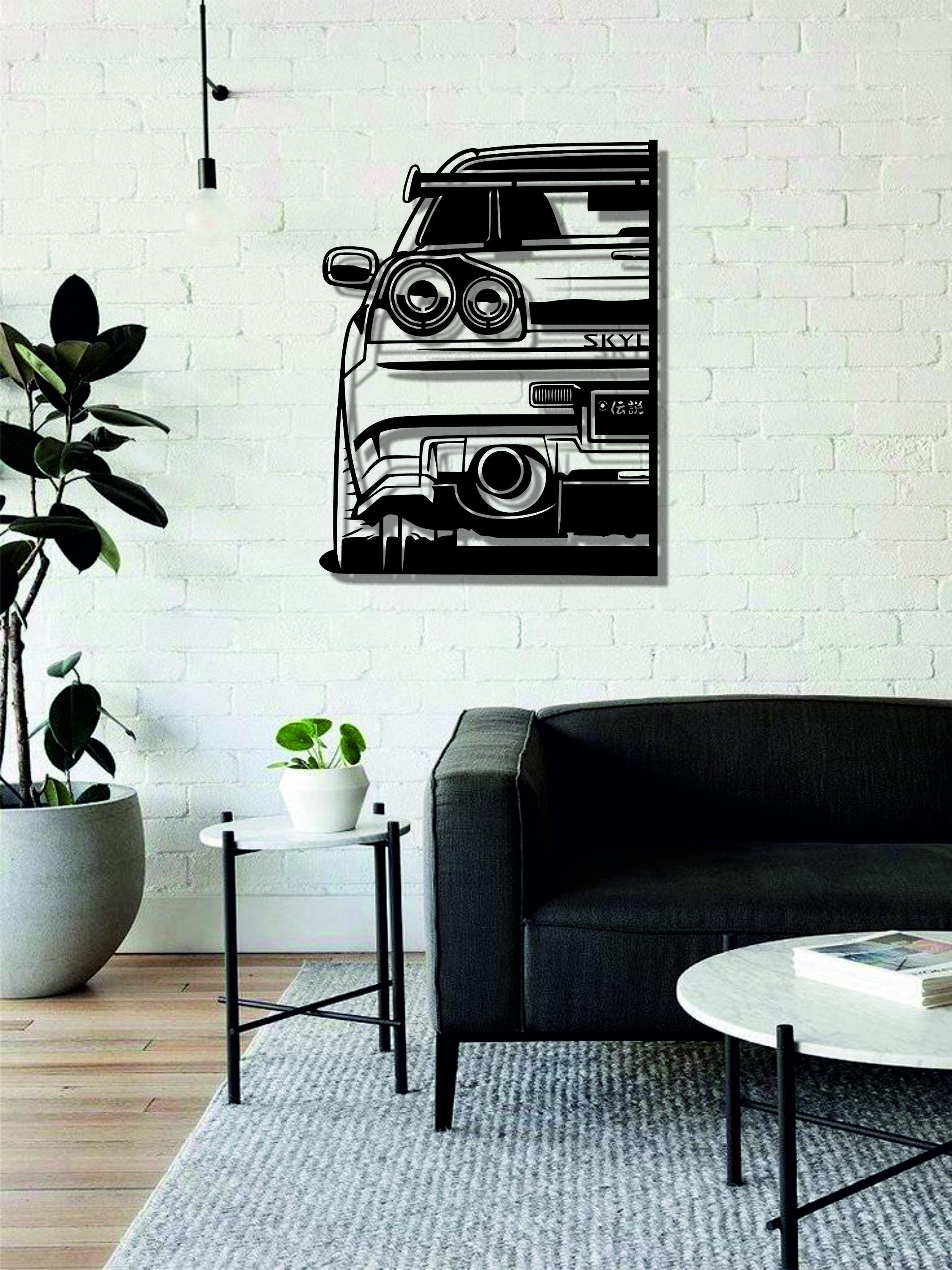 Skyline Metal Car Wall Art | Metal Wall Art | Metal Car Wall Decor L ...
