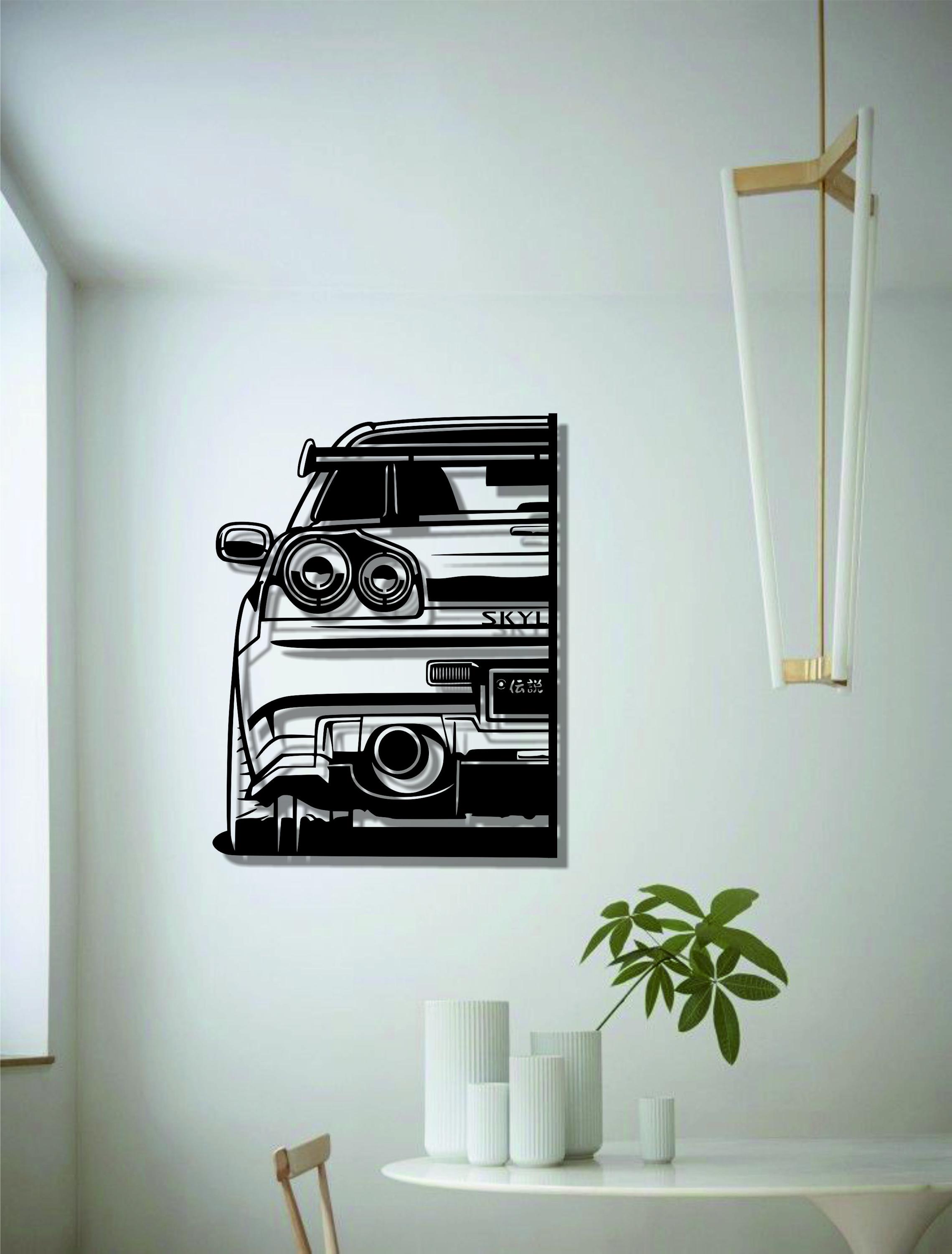 Skyline Metal Car Wall Art | Metal Wall Art | Metal Car Wall Decor L ...