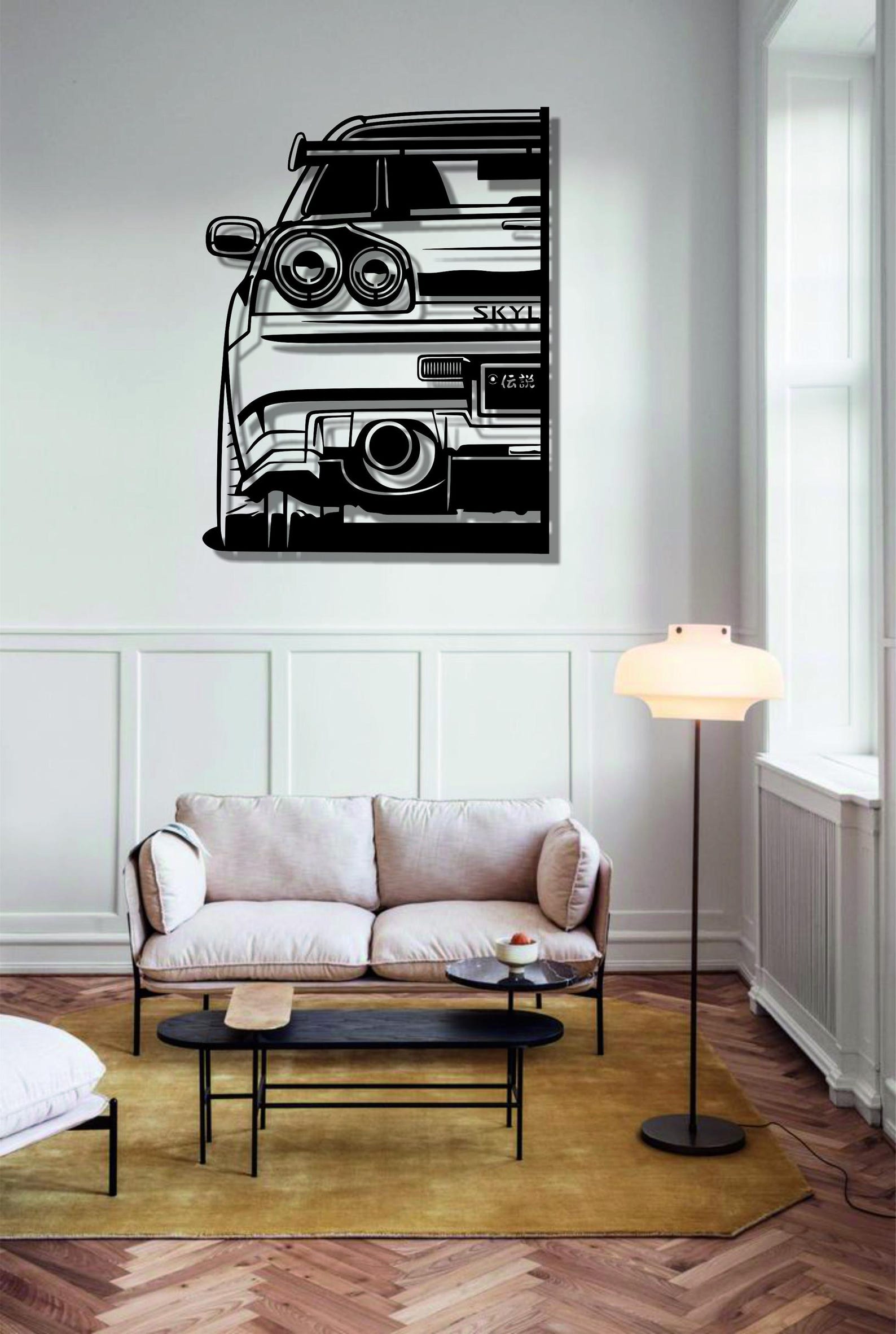 Skyline Metal Car Wall Art | Metal Wall Art | Metal Car Wall Decor L ...