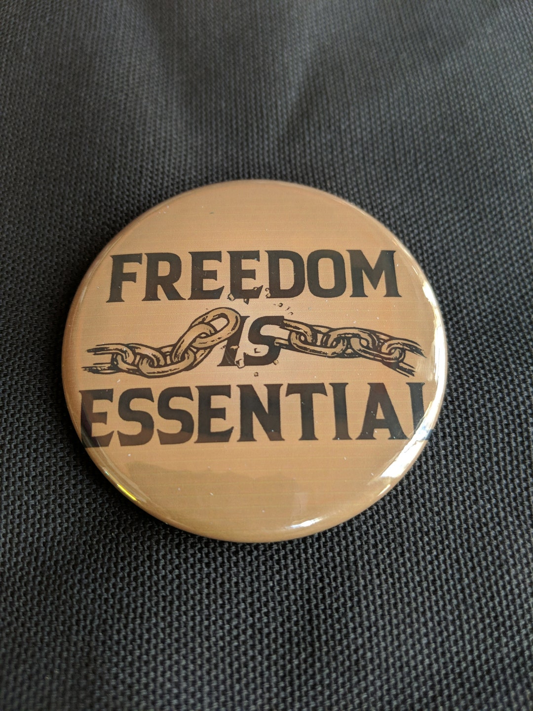 Freedom is Essential Button - Etsy