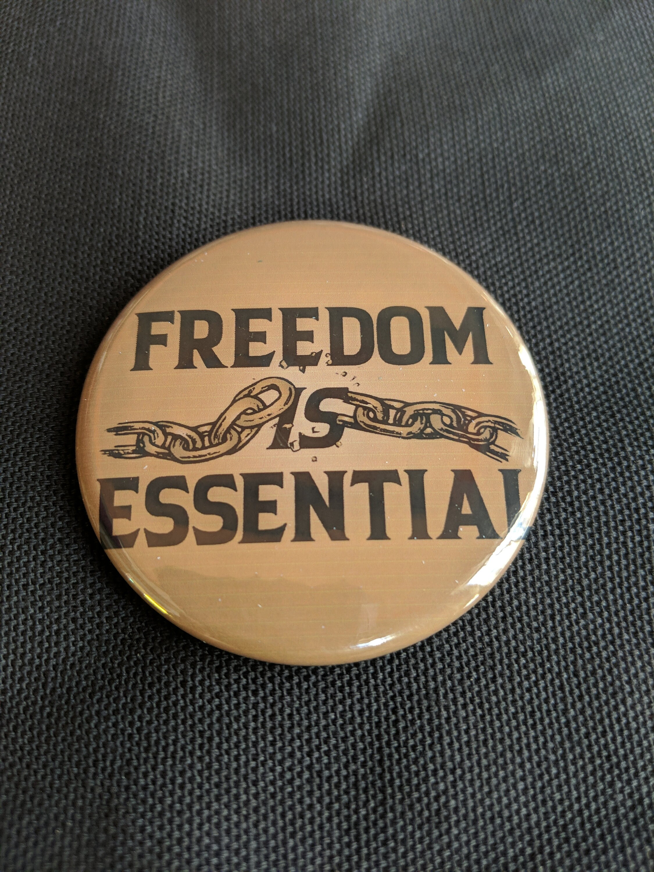 Freedom is Essential Button - Etsy