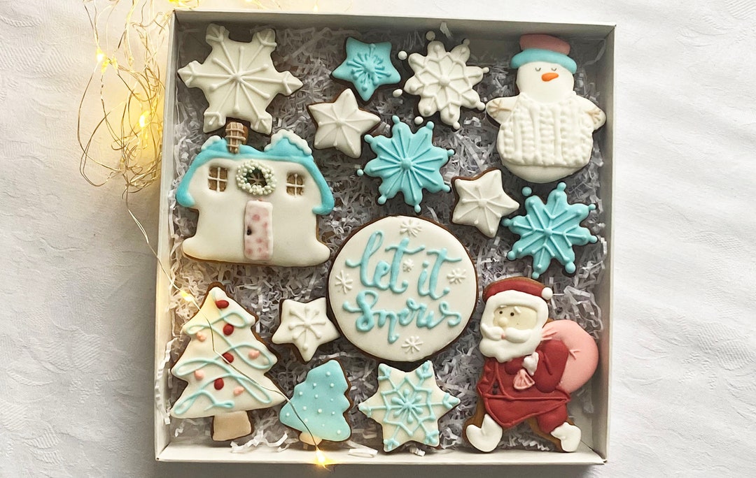 Christmas Gingerbread Cookies Gift Box, Custom Made Sweet Treat, New ...