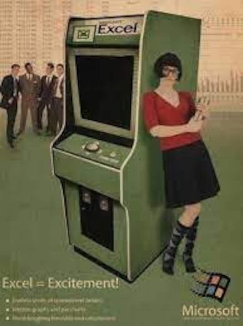 Retro Games in Microsoft Excel. Gaming Spreadsheet. - Etsy