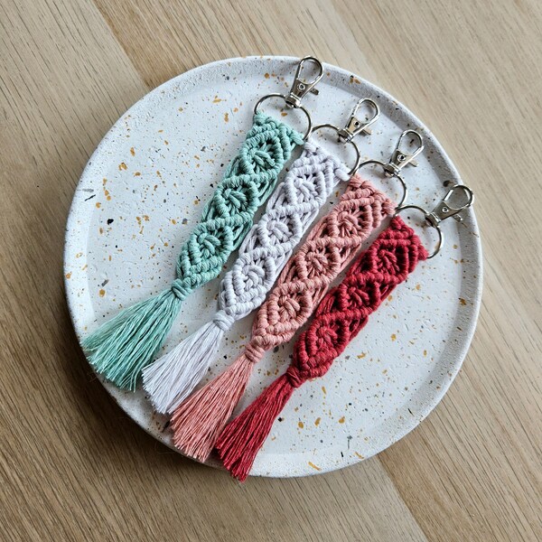 Macrame Key Chain - Etsy