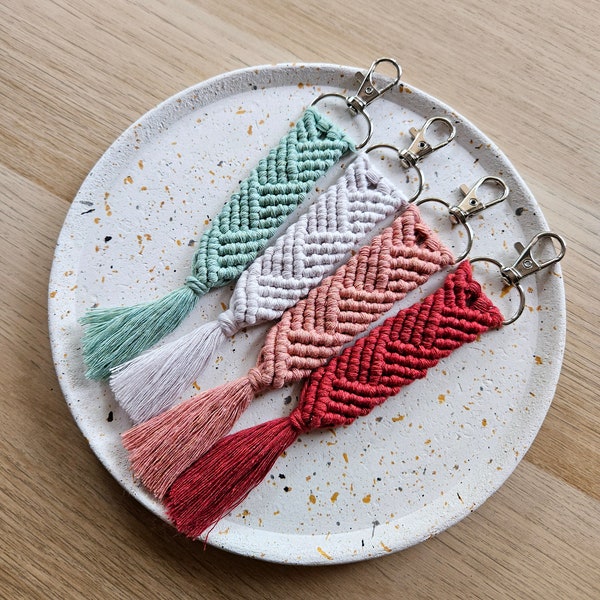 Macrame Key Chain - Etsy