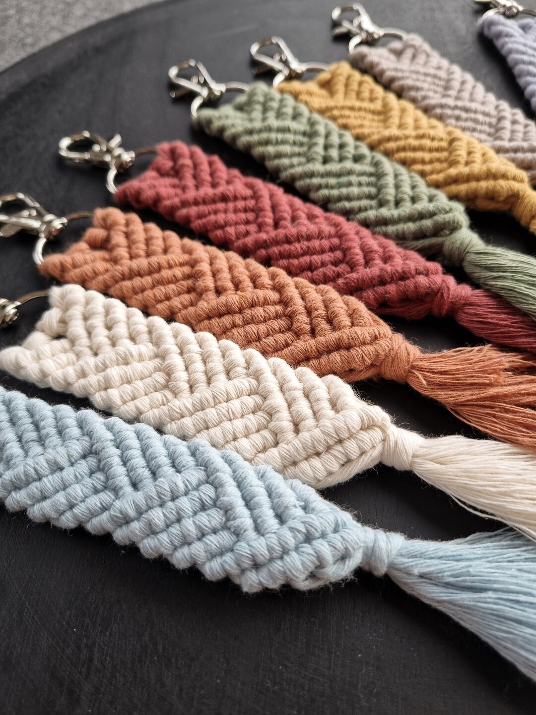 Customizable Handmade Macrame Key Chain Ultimate Gift Idea Pattern B - Etsy