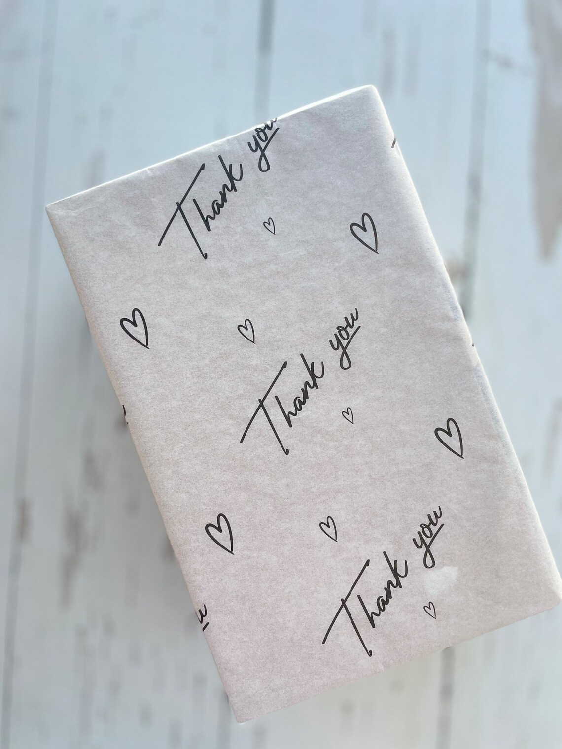 Black Wrapping Paper Thank You Wrapping Paper Christmas - Etsy