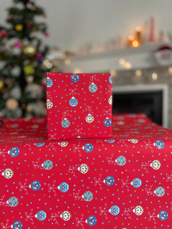 Red Christmas Wrapping Paper Designs