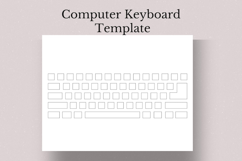Printable Computer Keyboard Template, Computer Keyboard, Printable ...