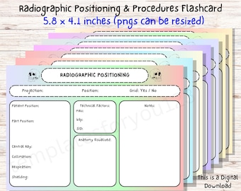 Radiography Positioning & Procedures Notes Template, Radiographic ...