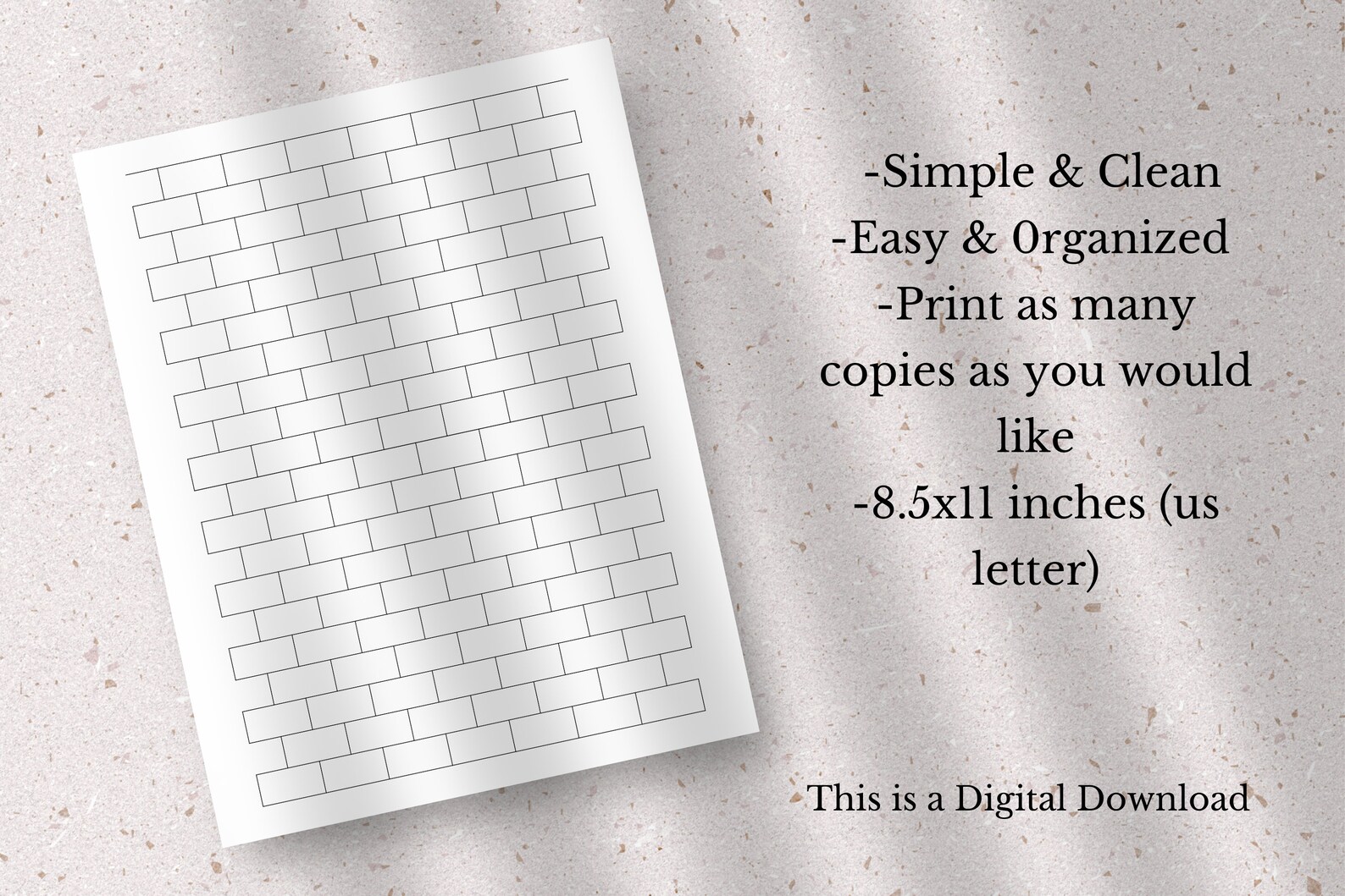 Printable Brick Graph Paper, Brick Graph Paper, Drawing Paper, Brick ...