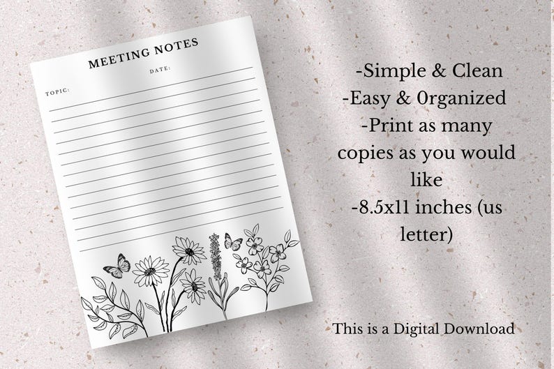 Coloring Meeting Notes, Lined Printable Paper (digital Download) - Etsy