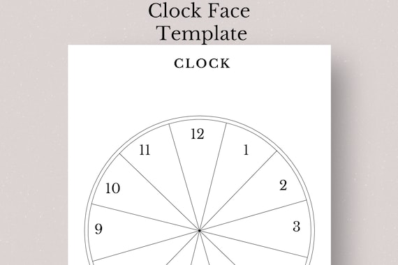 Blank Clock Face Worksheet Printable Schaubild „Die Uhrzeiten“
