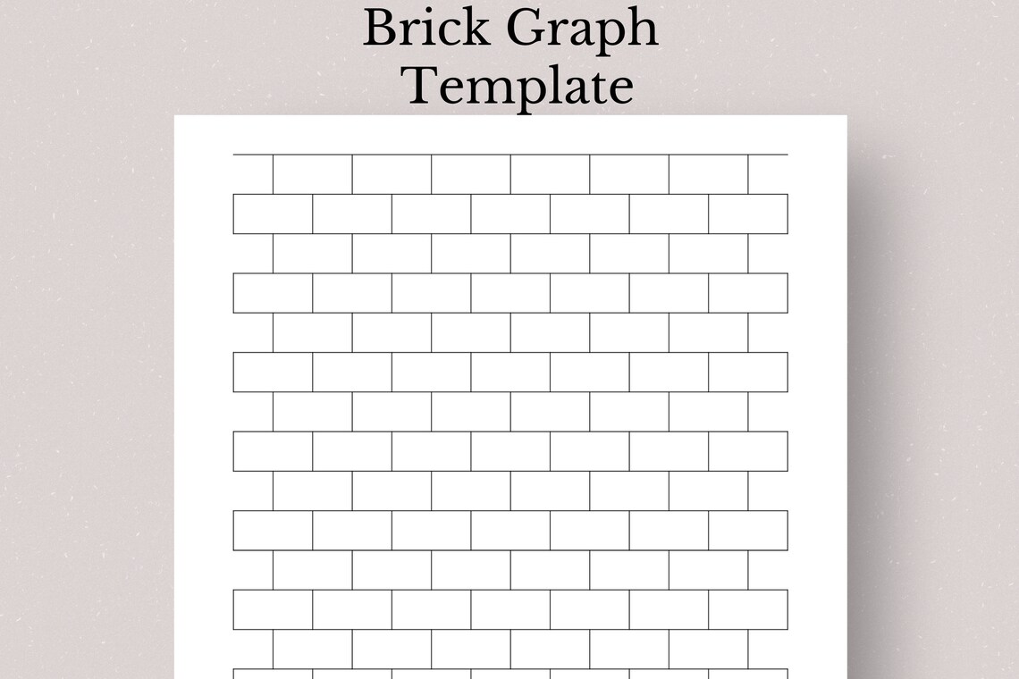 Printable Brick Graph Paper, Brick Graph Paper, Drawing Paper, Brick ...
