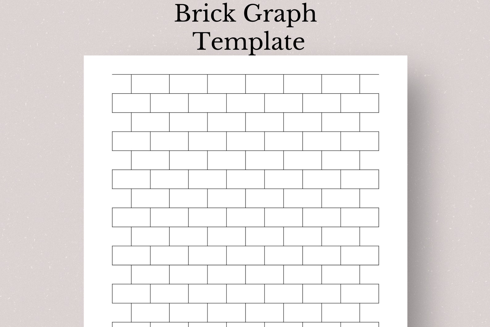 Printable Brick Graph Paper, Brick Graph Paper, Drawing Paper, Brick ...