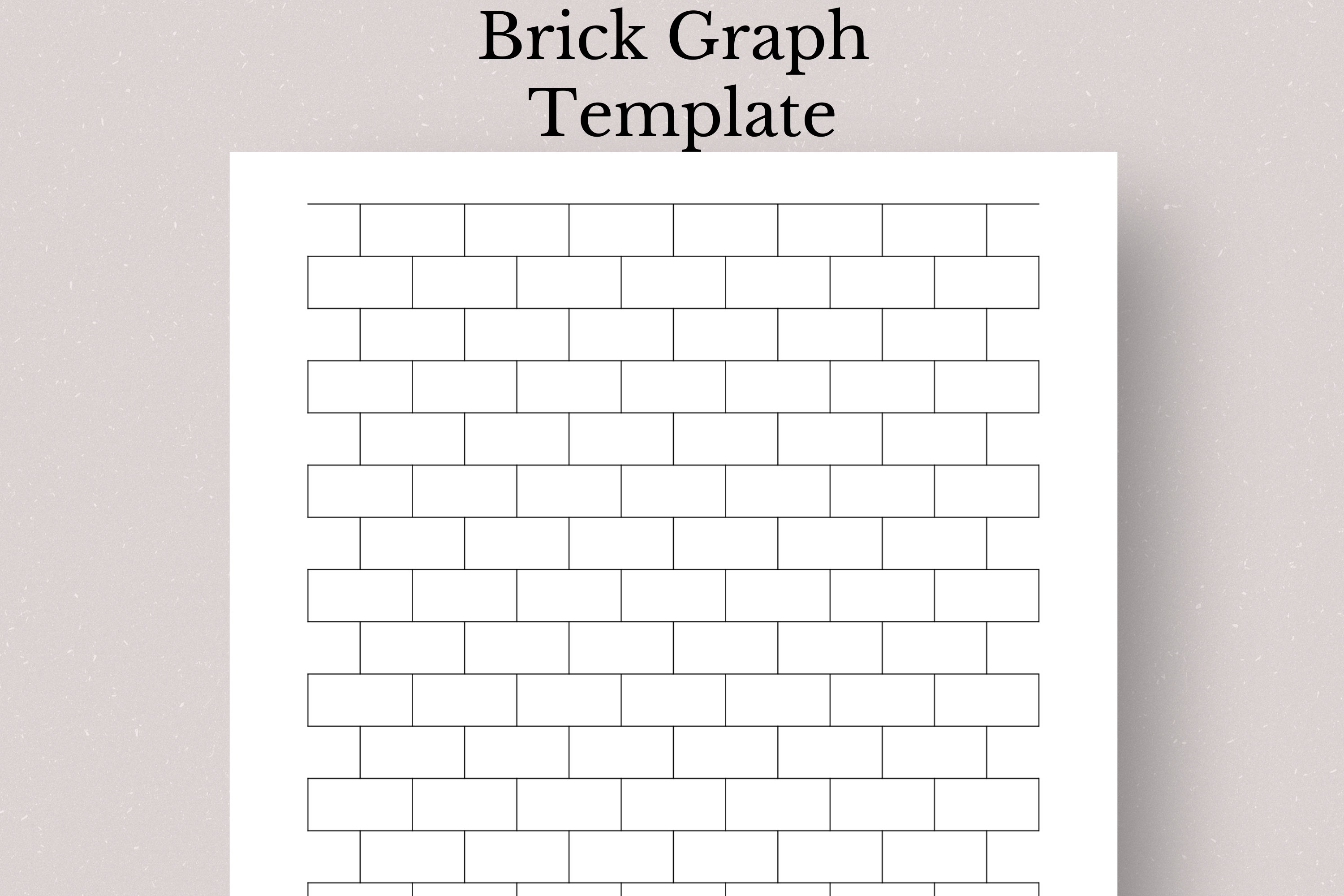 Printable Brick Graph Paper, Brick Graph Paper, Drawing Paper, Brick ...