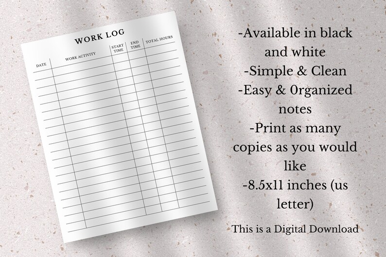 Work Log Template, Employee Work Log Sheet, Employee Work Log Template ...