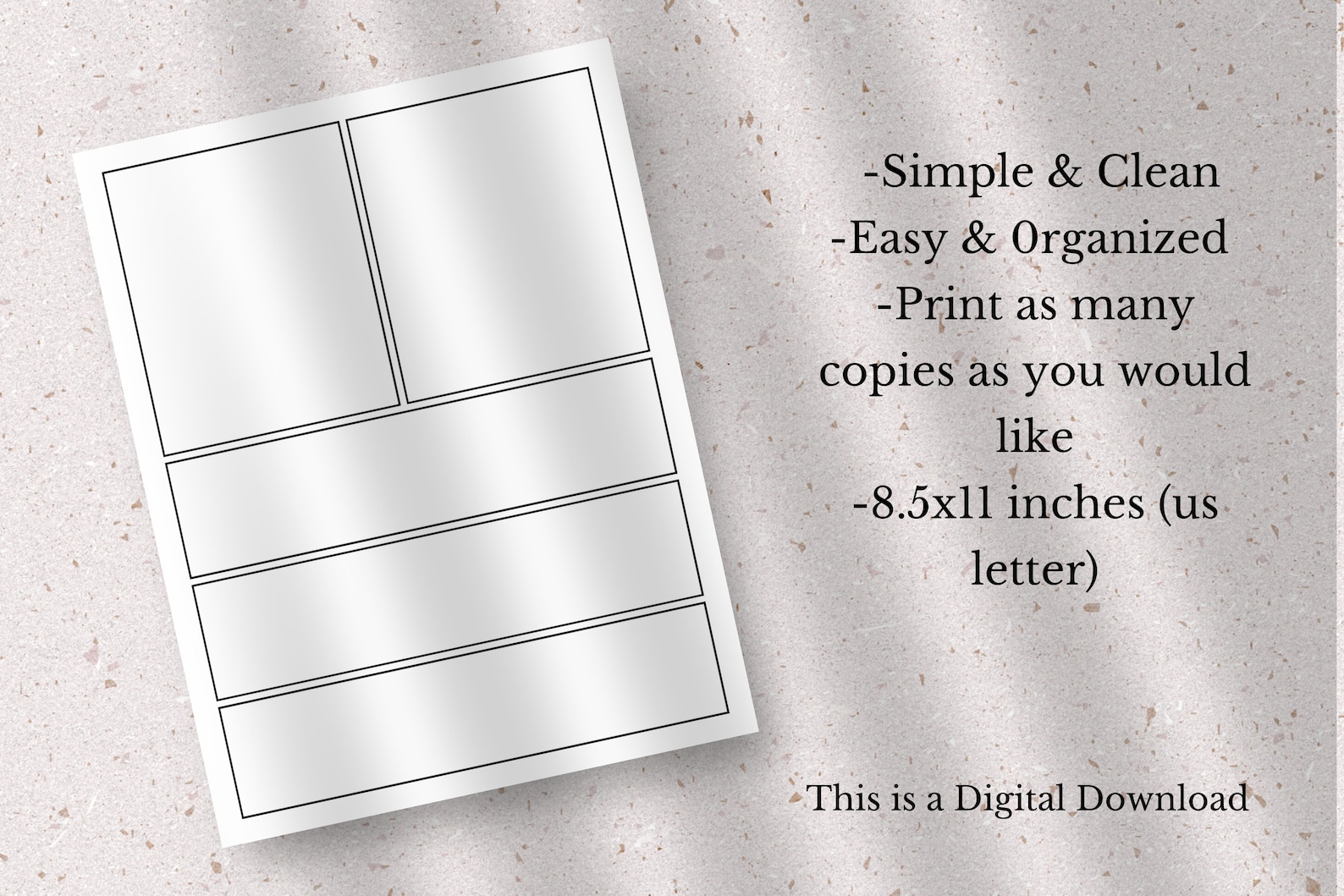 Printable Comic Book Panel Template, 60 Page Layouts (PDF) - Etsy