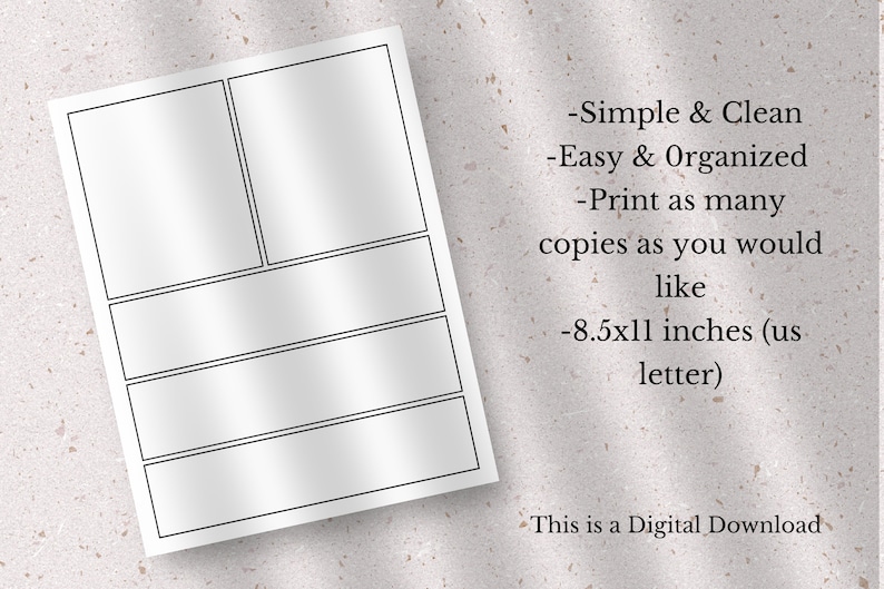 Printable Comic Book Panel Template, 60 Page Layouts (PDF) - Etsy