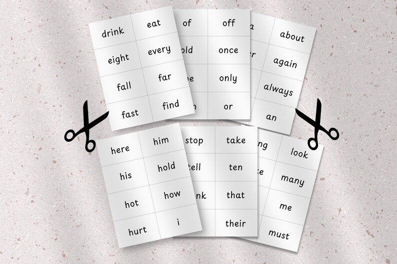 200+ Dolch Sight Words Flashcards, Printable Learning Cards (PDF) - Etsy