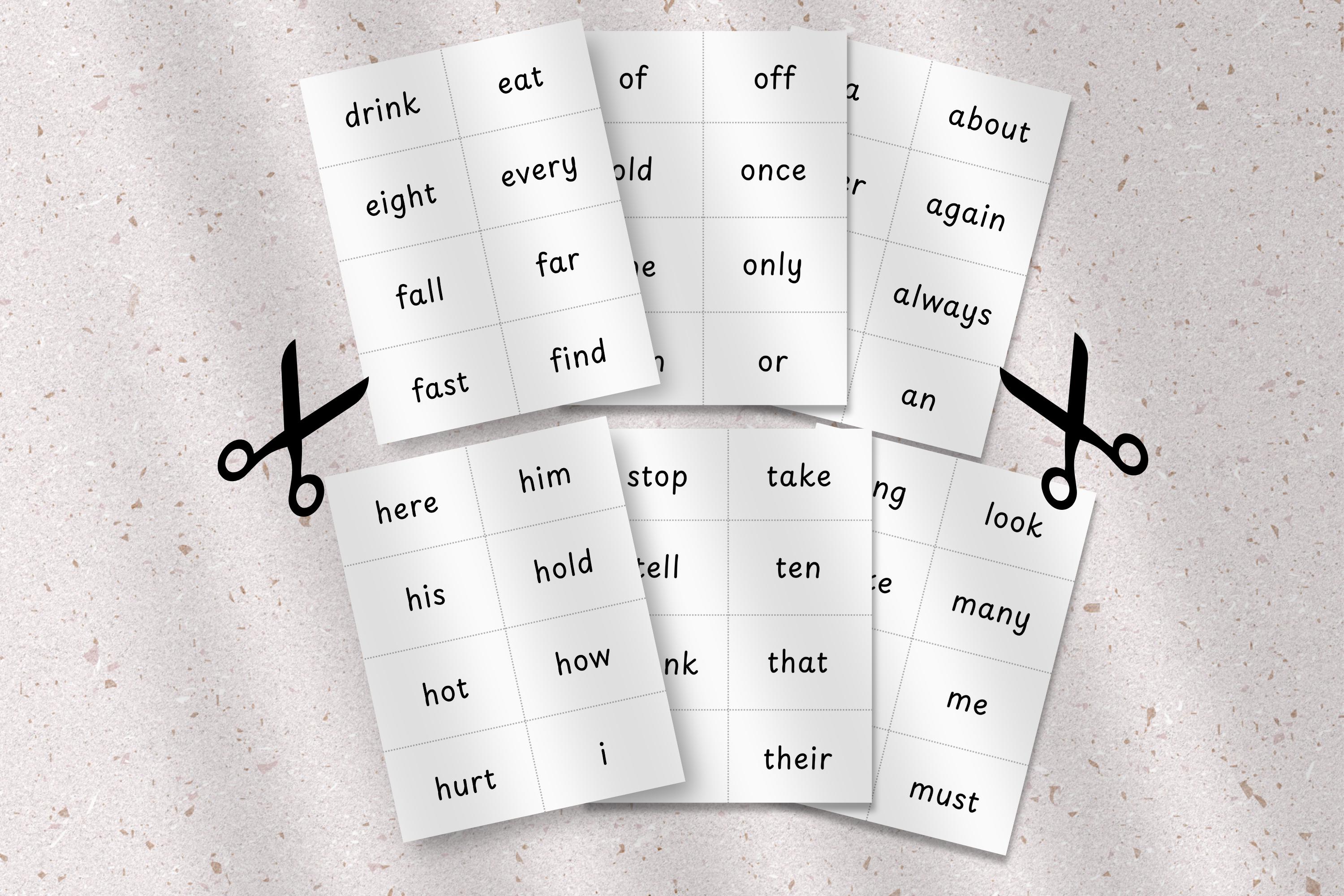 200+ Dolch Sight Words Flashcards, Printable Learning Cards (PDF) - Etsy