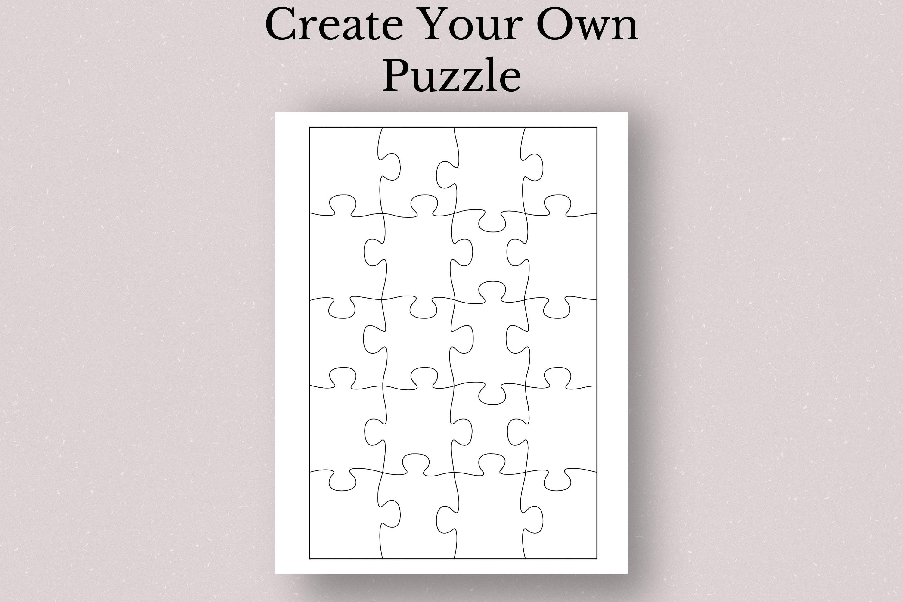 Create Your Own Puzzle Template, Printable Custom Puzzle, Custom Puzzle ...