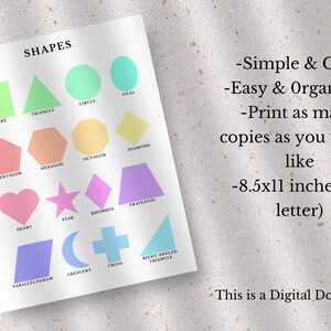 Printable Basic Shapes, 1 Page Printable Basic Shapes, Printable Basic ...