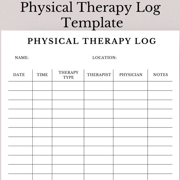 Therapy Tracker - Etsy