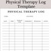Physical Therapy Log Template, Printable Tracker (PDF) - Etsy
