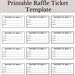 Printable Raffle Ticket Template, Lucky Draw Contest Ticket, Enter to ...