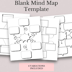 Printable Mind Map Template, Concept Map Template, Blank Mind Map ...