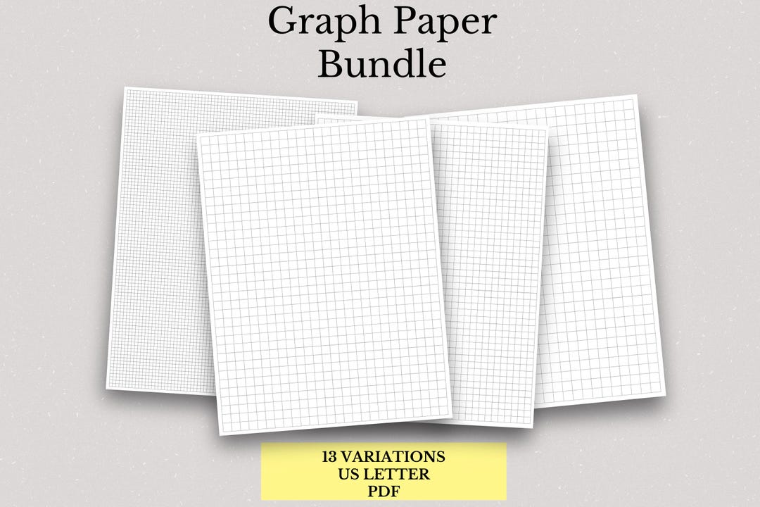 Printable Graph Paper Bundle, 13 Variations (PDF) - Etsy