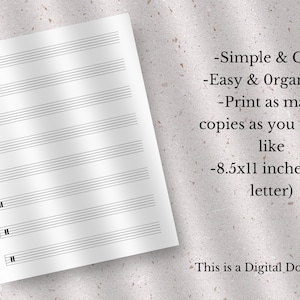Printable Drum Clef Sheet Music, Drum Clef Sheet Music Template, Blank ...