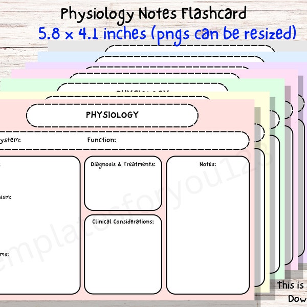 Anatomy and Physiology Notes Template - Etsy