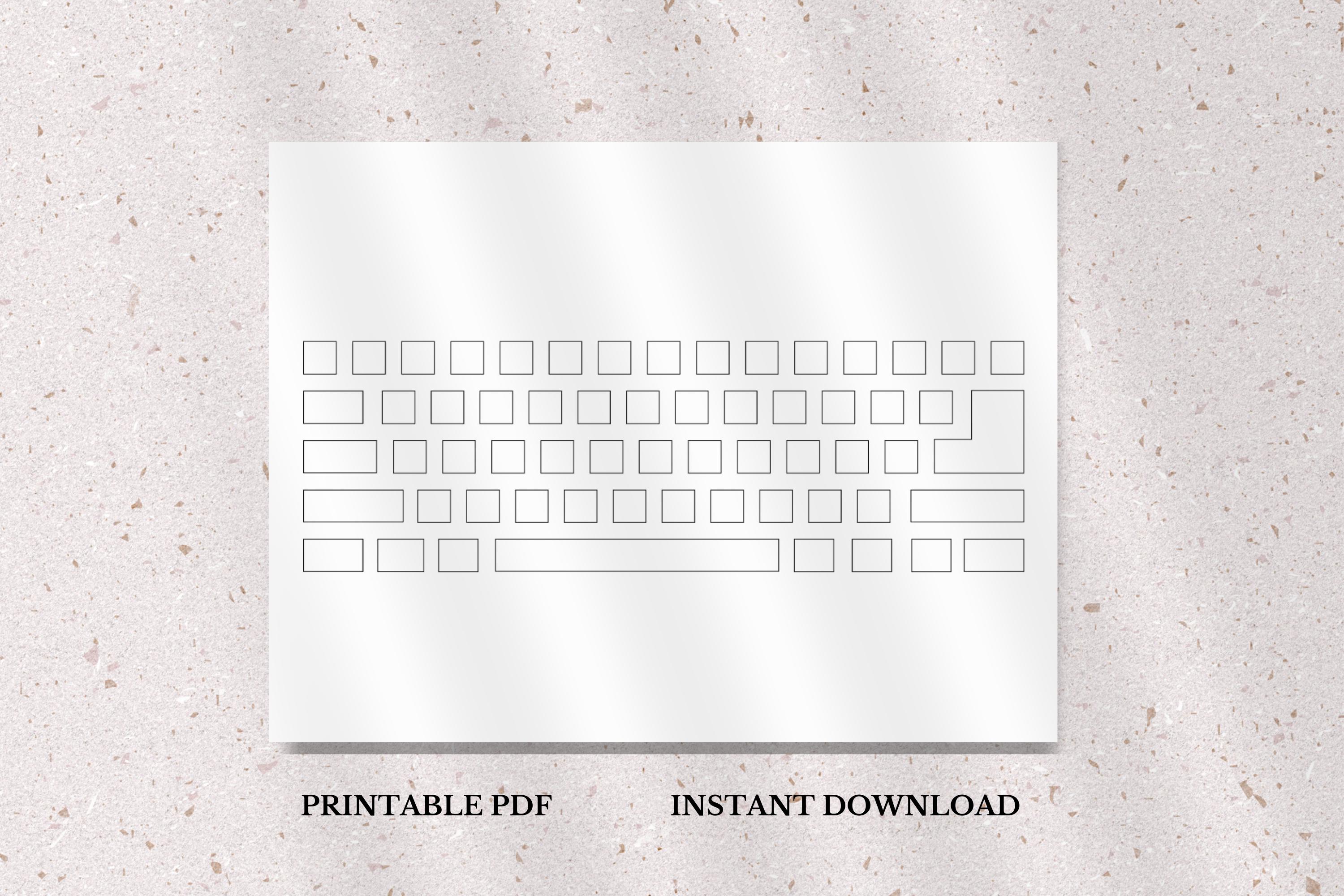 Printable Computer Keyboard Template, Computer Keyboard, Printable ...