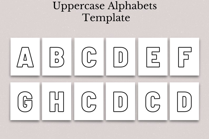 Printable Uppercase Alphabets, 26 Pages Printable, Printable Alphabets ...