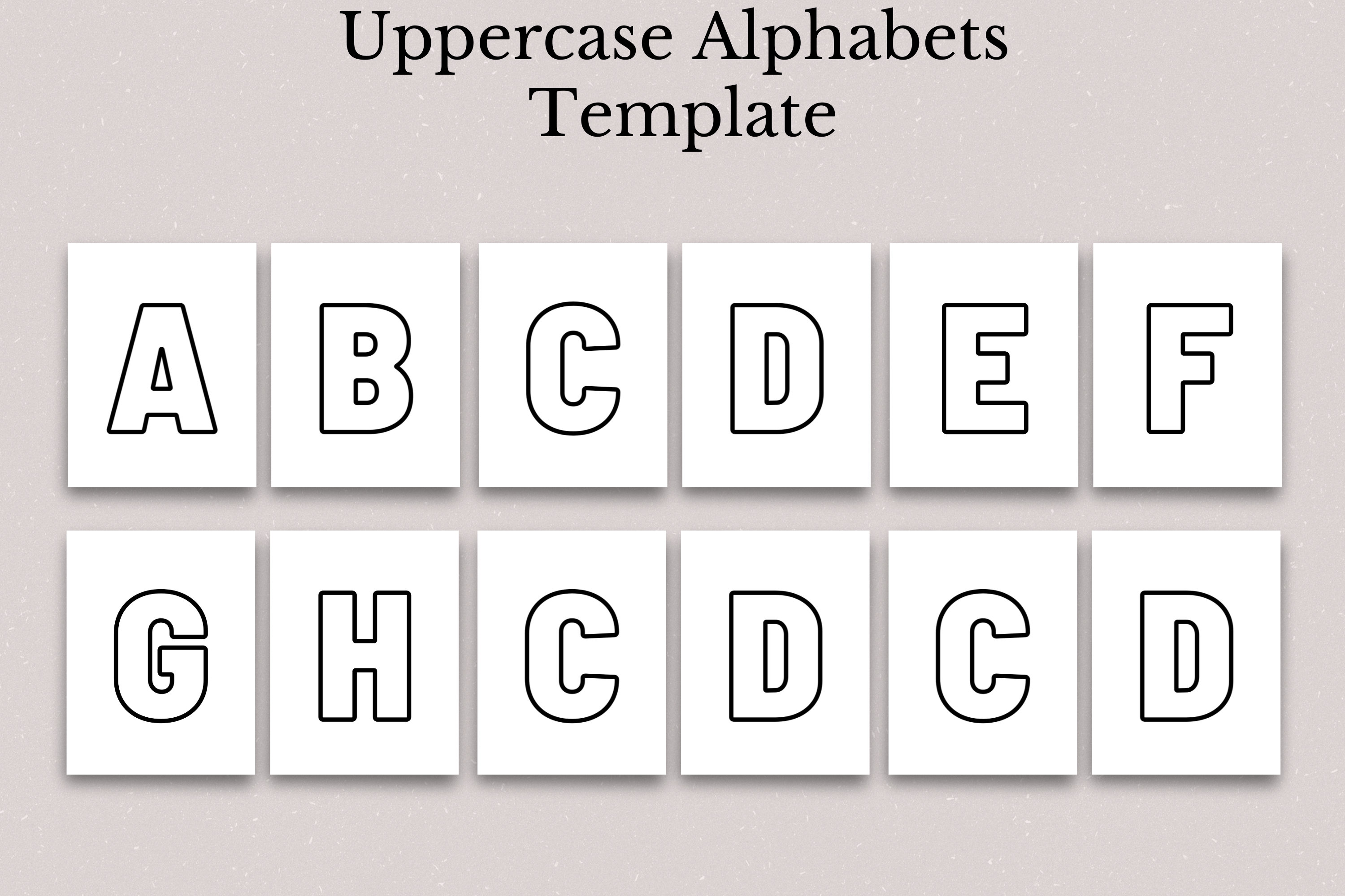 Printable Uppercase Alphabets, 26 Pages Printable, Printable Alphabets ...