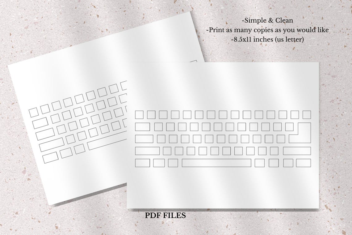 Printable Computer Keyboard Template, Kids Learning (digital Download ...