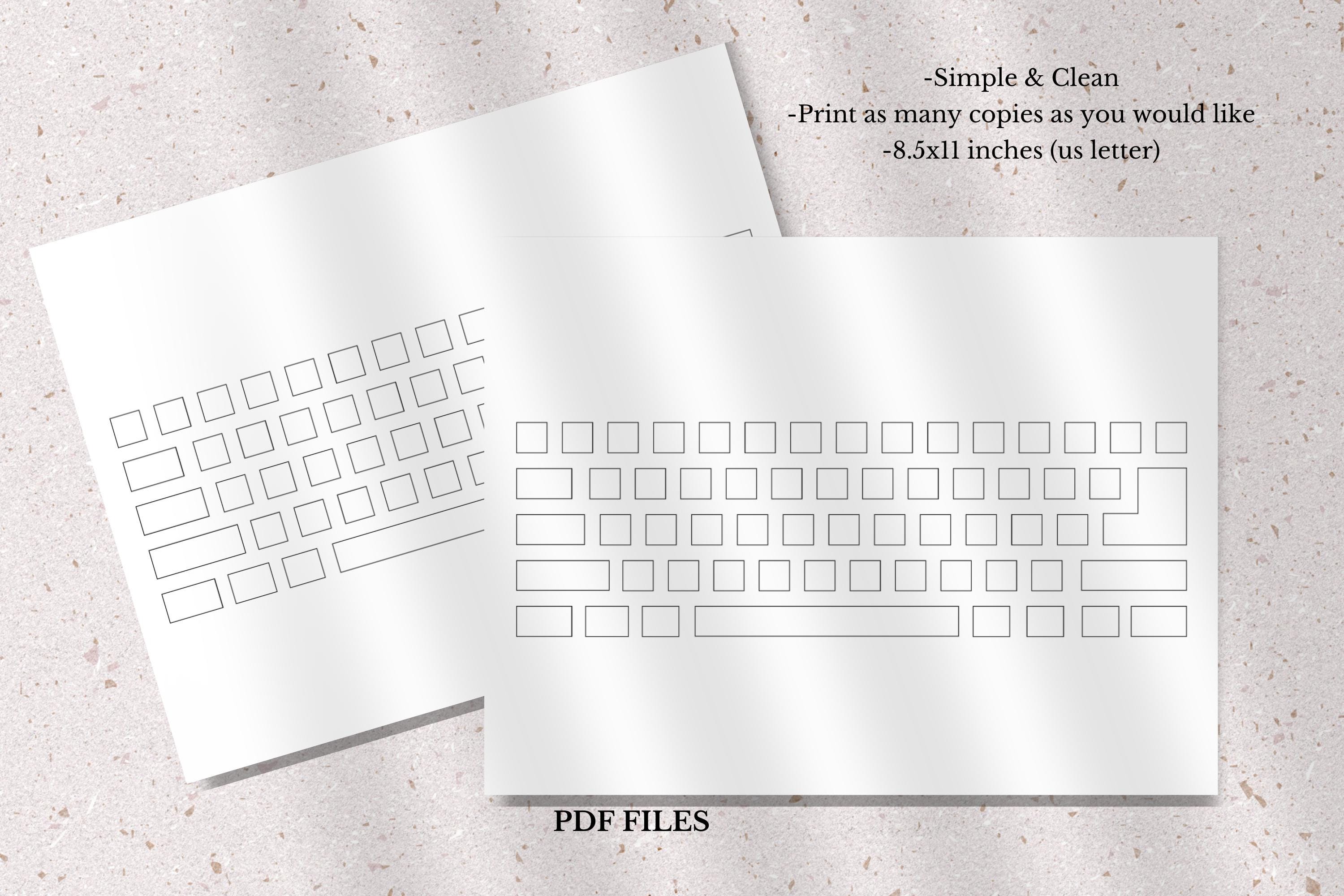 Printable Computer Keyboard Template, Computer Keyboard, Printable ...