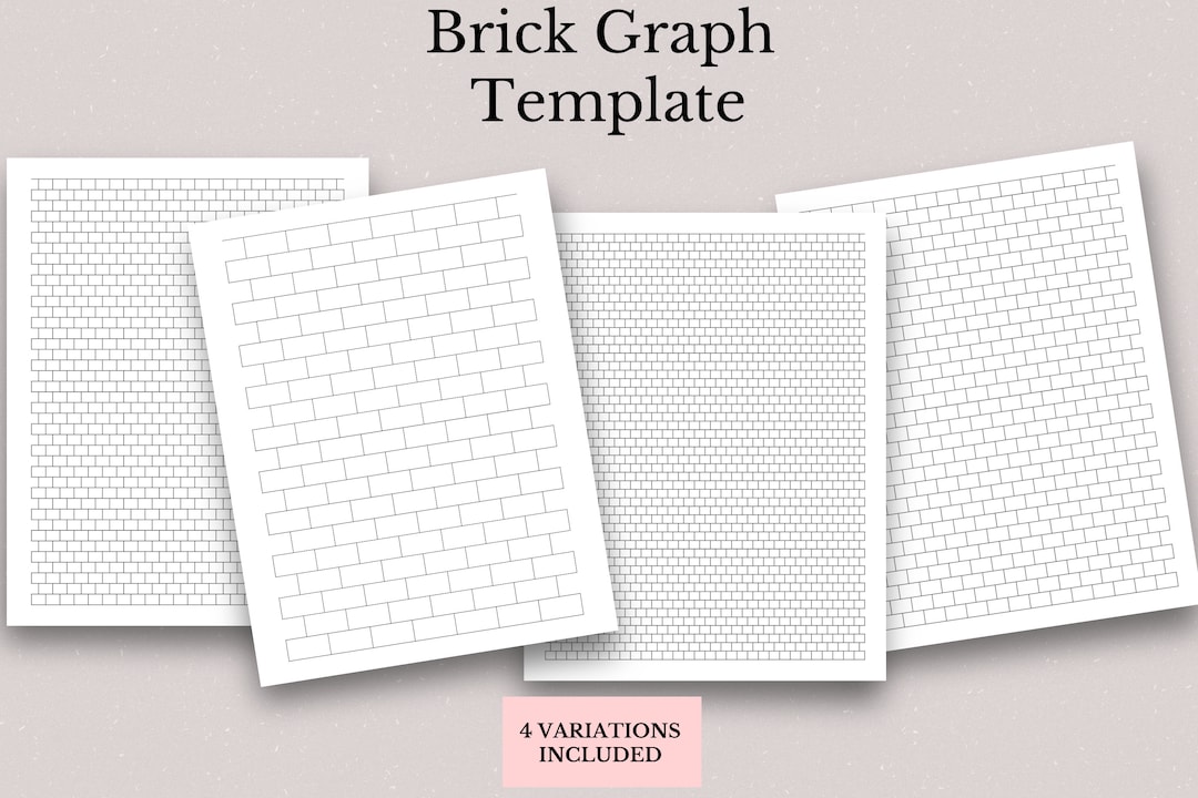 Printable Brick Graph Paper, Brick Graph Paper, Drawing Paper, Brick ...