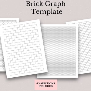 Printable Brick Graph Paper, Brick Graph Paper, Drawing Paper, Brick ...