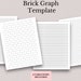 Printable Brick Graph Paper, Brick Graph Paper, Drawing Paper, Brick ...
