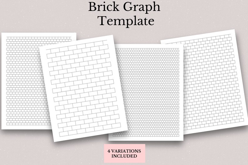Printable Brick Graph Paper, Brick Graph Paper, Drawing Paper, Brick ...