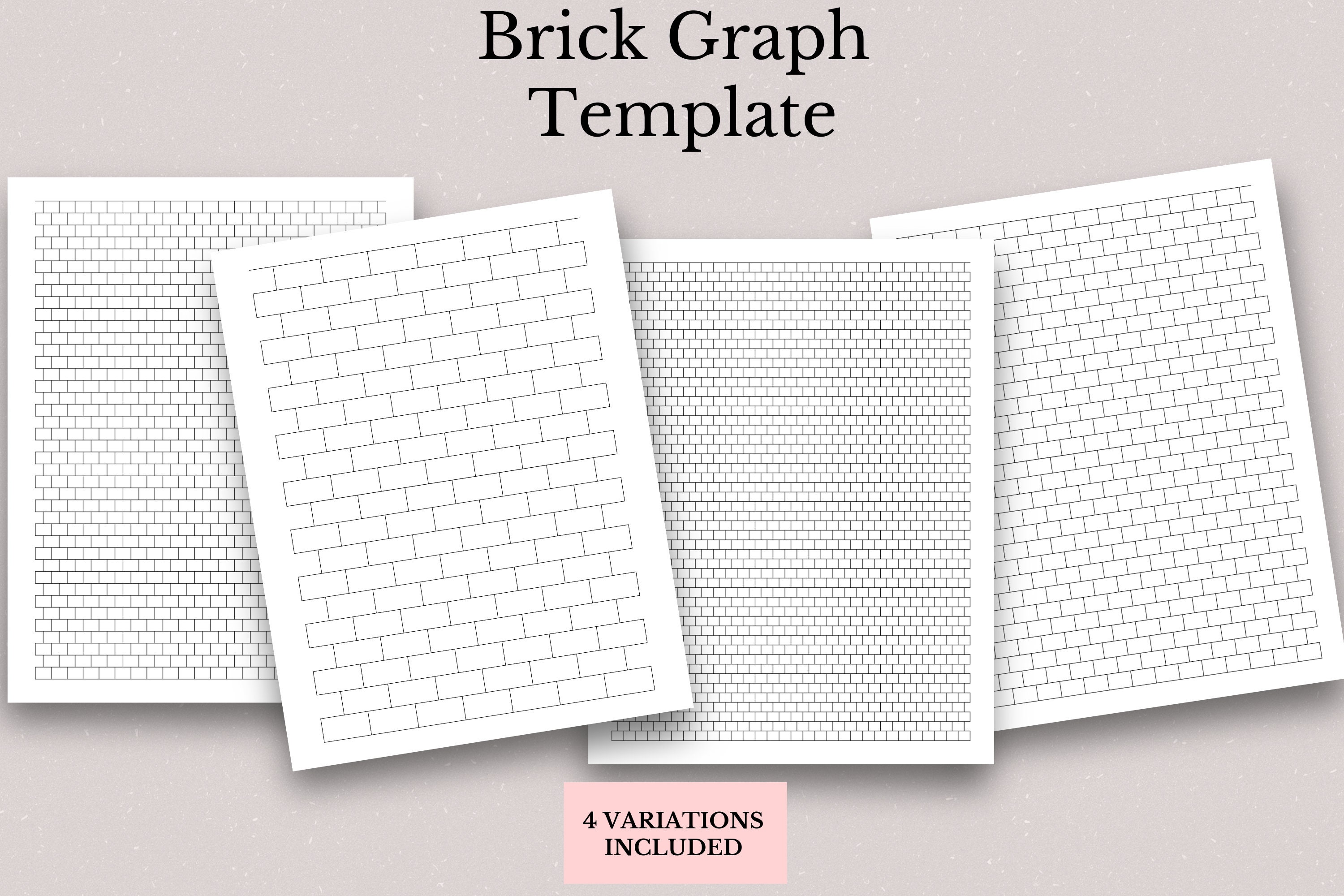 Printable Brick Graph Paper, Brick Graph Paper, Drawing Paper, Brick ...