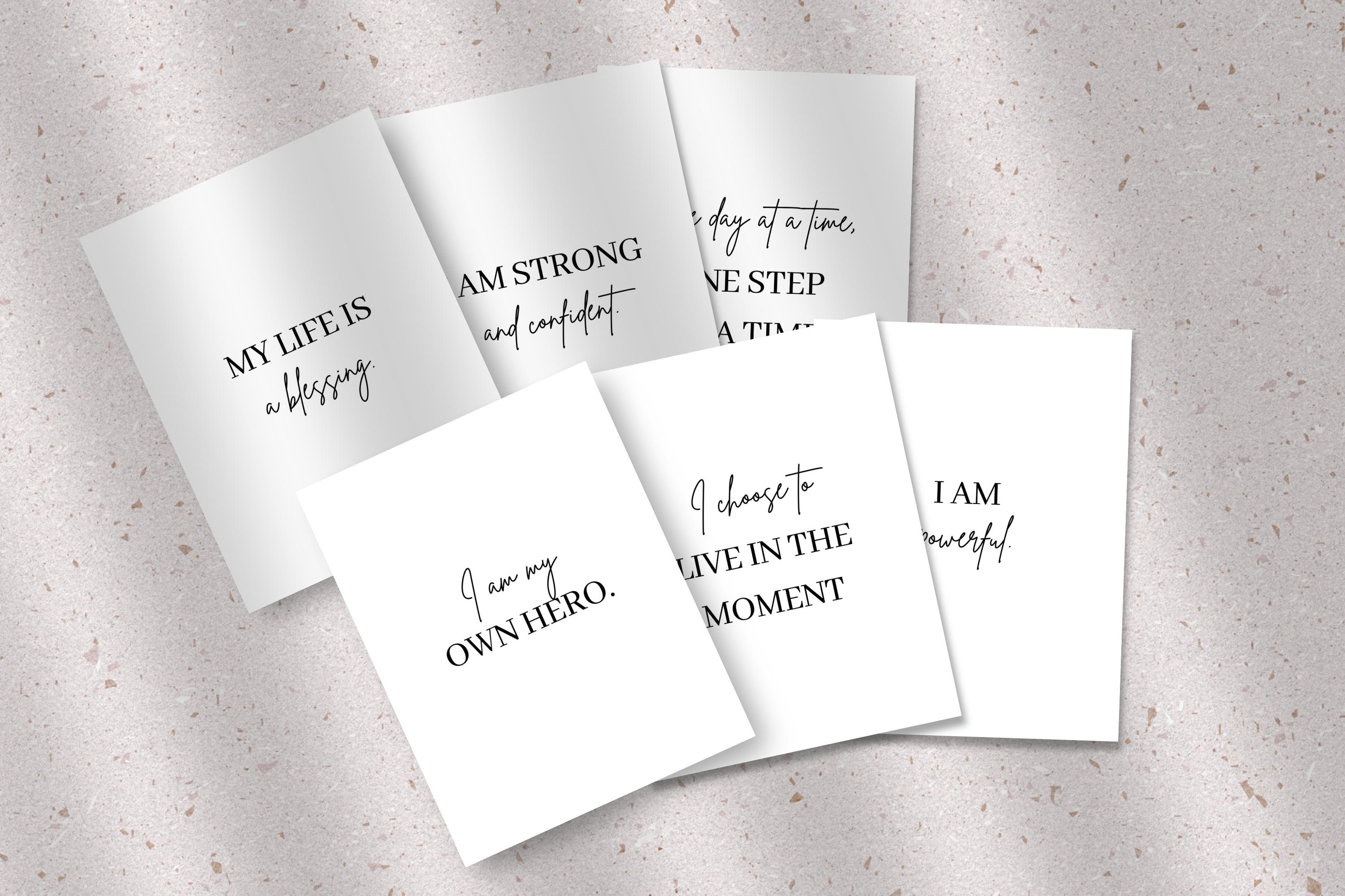 100 Affirmation Cards Printable PDF, 4x6 Inch Size, Positive Daily ...