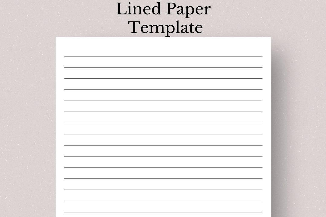 Printable Lined Paper, Lined Paper, Wide Ruled Paper, College Ruled ...