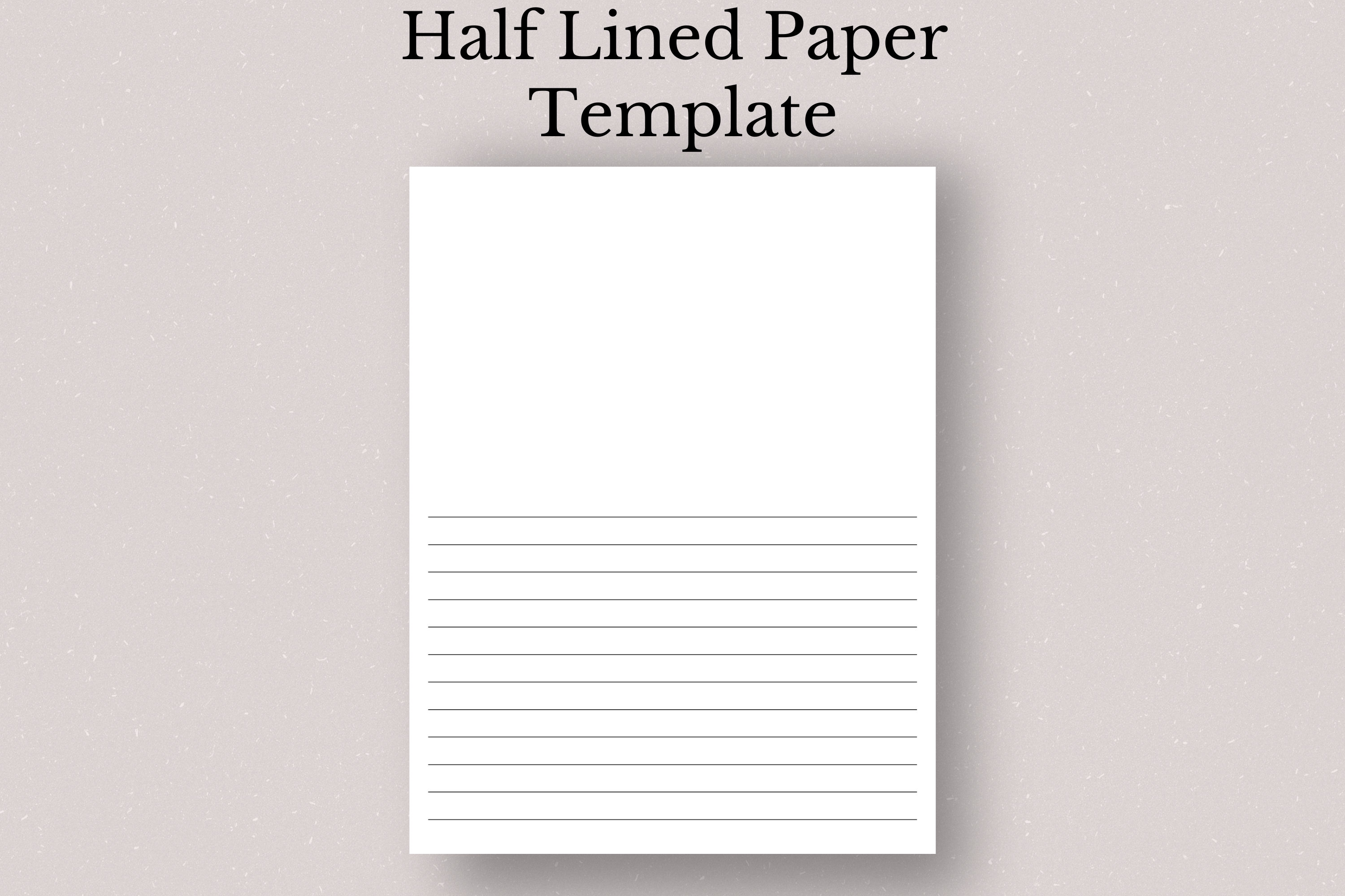 Printable Half Lined Paper, Half Lined Blank Paper, Story Telling Paper ...