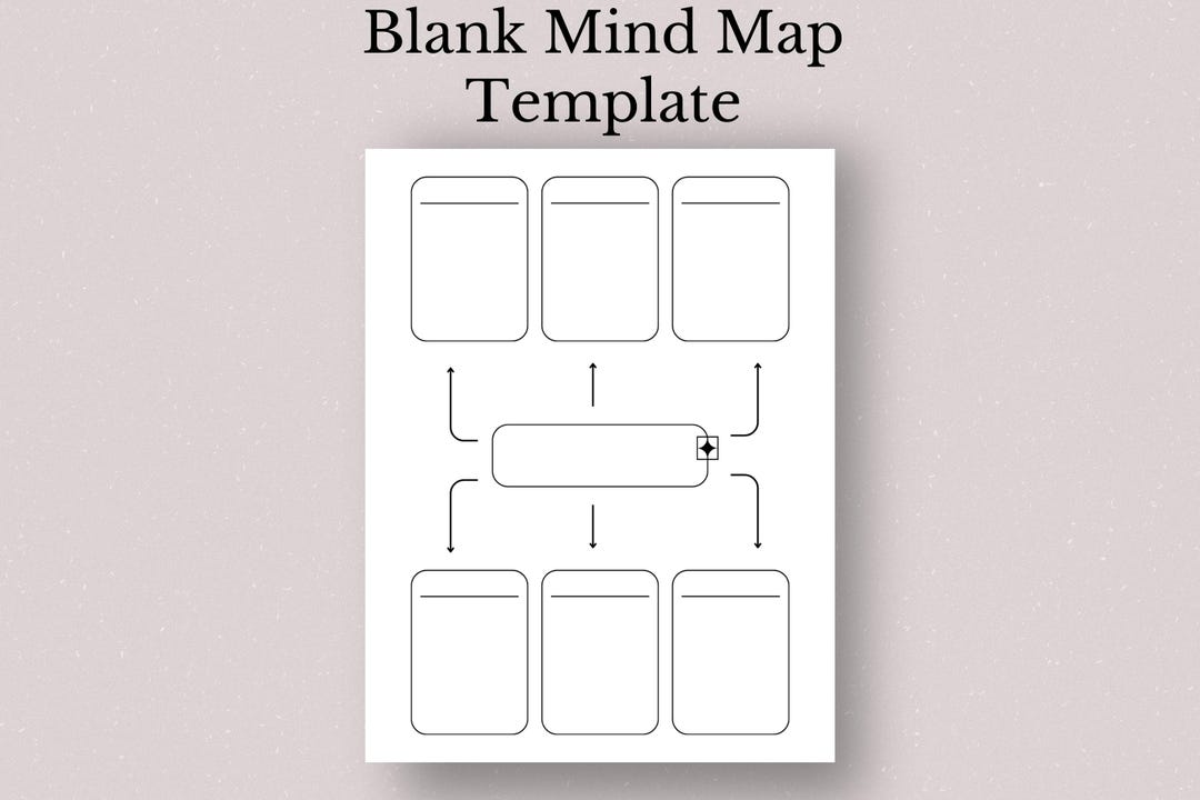 Printable Mind Map Template, Concept Map Template, Blank Mind Map ...